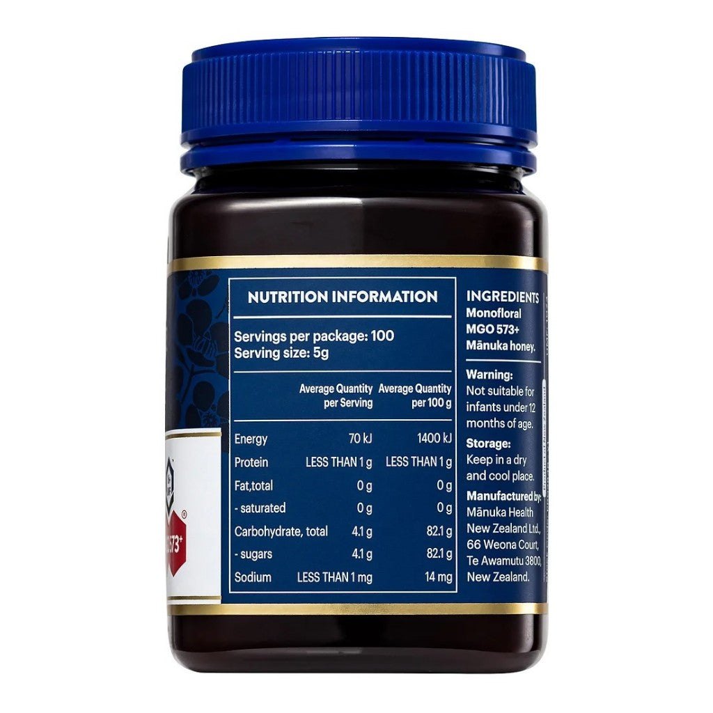 Manuka Health Manuka Honey MGO573+ (500 g) มานูก้า เฮลท์ น้ำผึ้งมานูก้า 573+ | Organic Pavilion