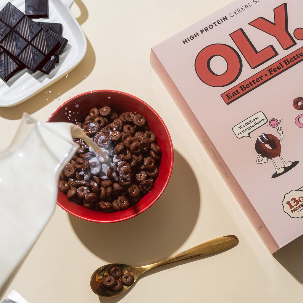 OLY. High Protein Cereal Snack - Cocoa Flavor (35 g / 210 g) โอลี่ ซีเรียลโปรตีนสูง รส โกโก้ 35g ...