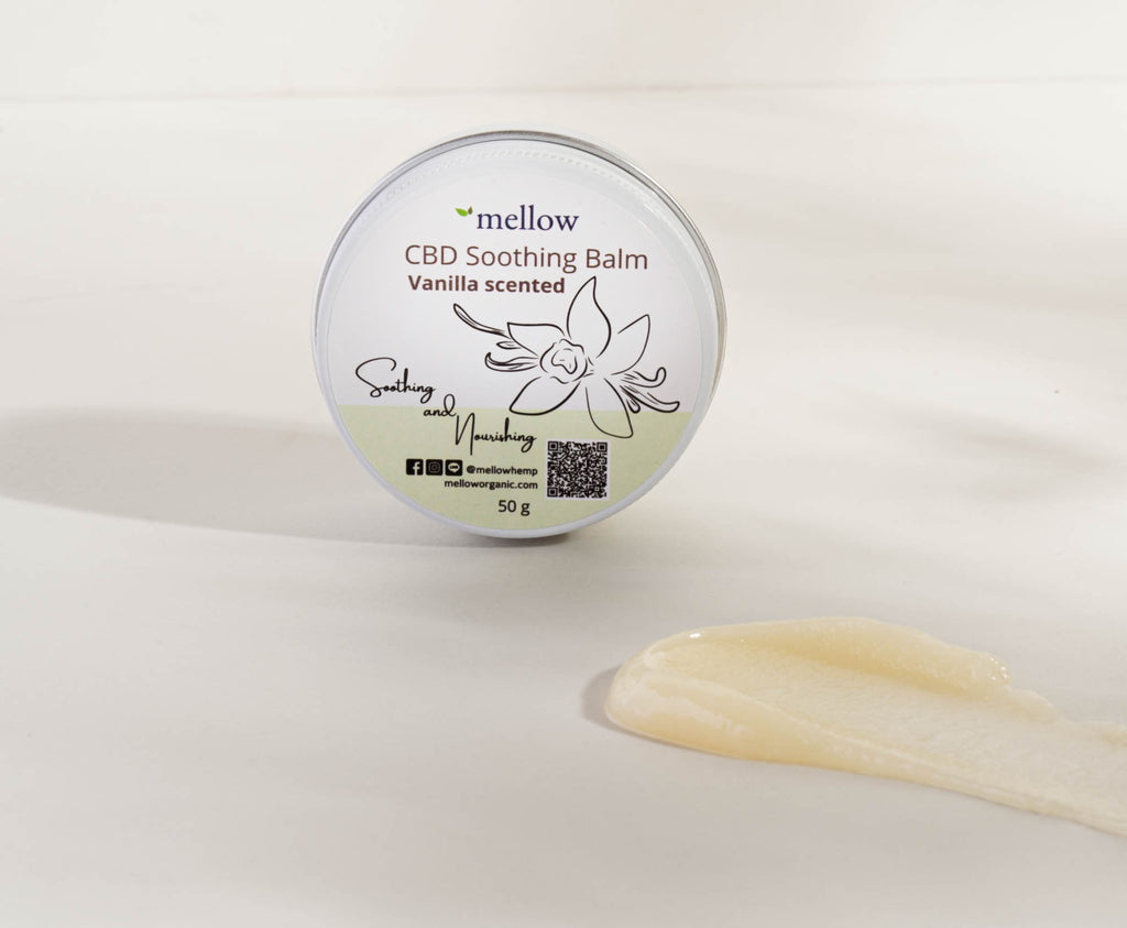 Mellow Organic ซูทธิง ซี.บี.ดี บาล์ม - กลิ่นวานิลลา C.B.D Soothing Balm - Vanilla Scented (50 g ...