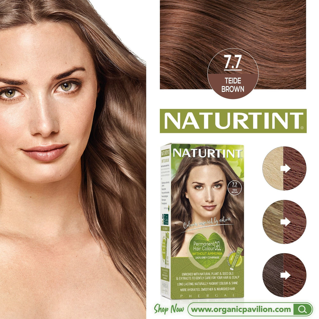 Naturtint ผลิตภัณฑ์เปลี่ยนสีผม - 7.7 (Teide Brown / สีน้ำตาลคาราเมล ...