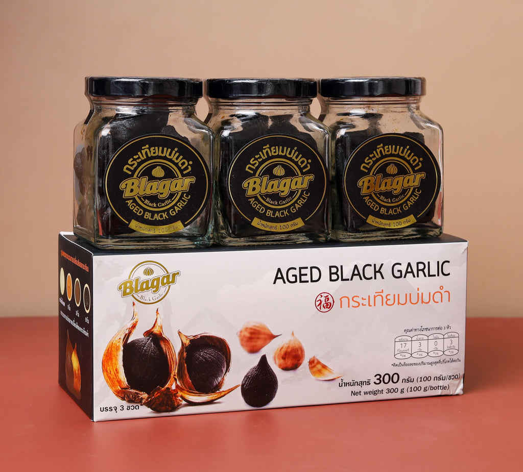 BLAGAR Aged Black Garlic - 3 Bottles Peeled Ready to Eat (100g x 3Pcs ...