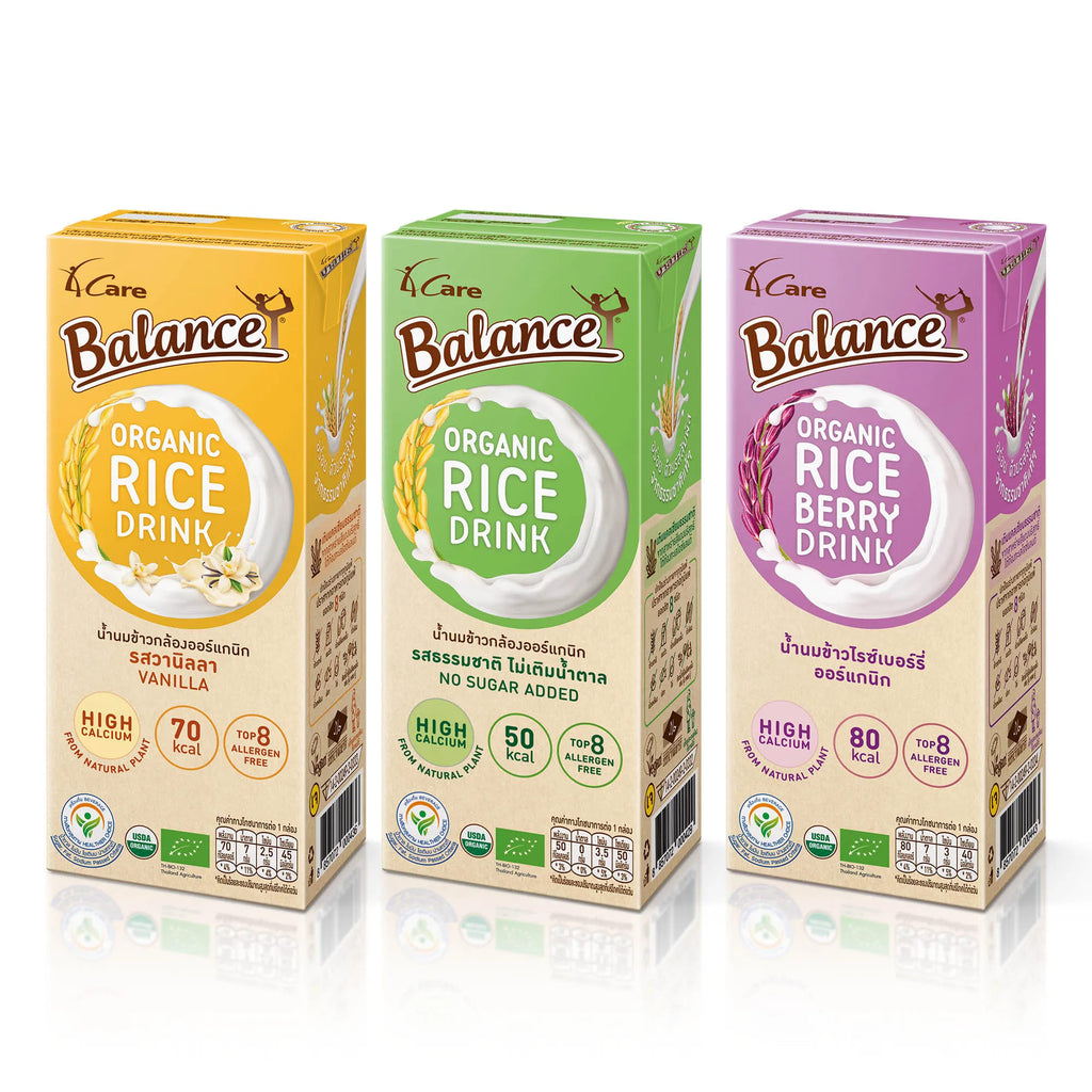 Balance บาลานซ์ น้ำนมข้าวออร์แกนิก Organic Rice Drink (180ml x 3pcs ...