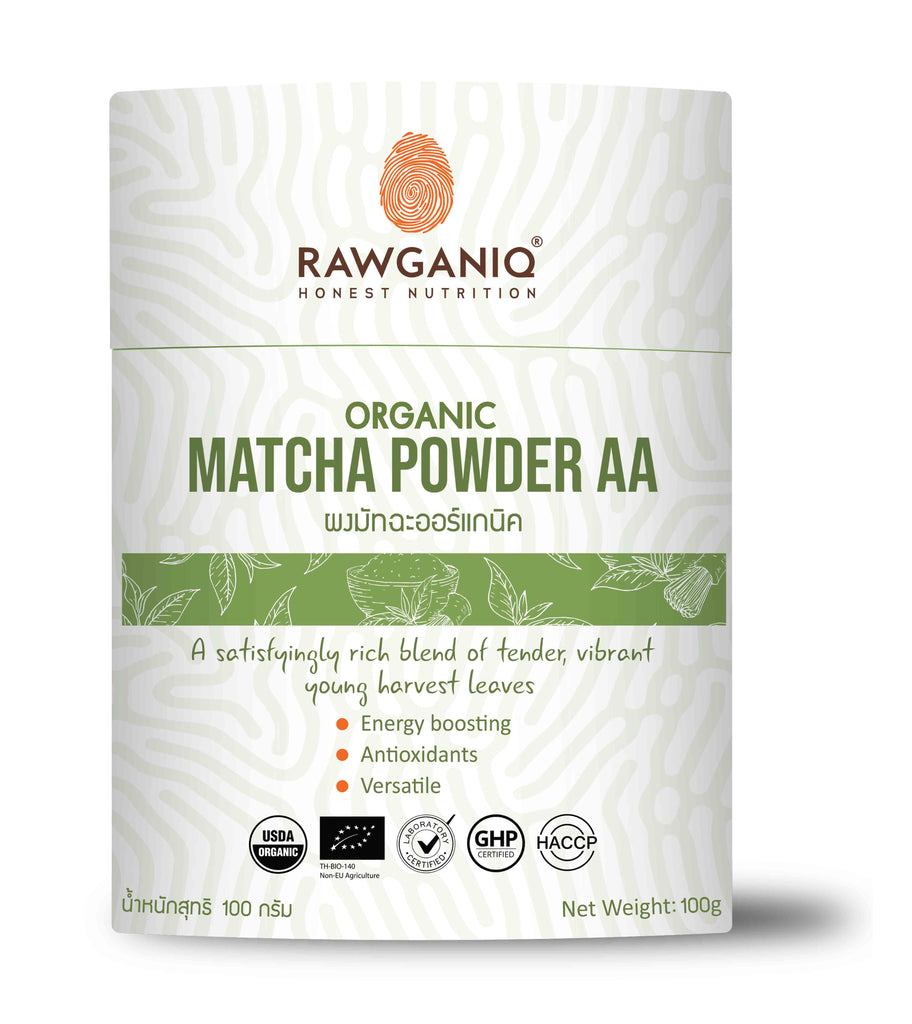 Rawganiq Organic Matcha Powder AA (100g) ผงมัทฉะออร์แกนิค เกรด AA 100g ...