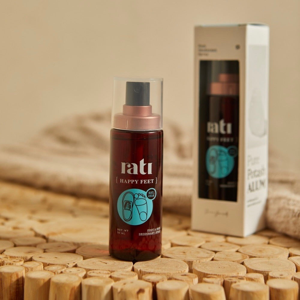 rati Happy Feet Spray Foot & Shoe Deodorant รติ แฮปปี้ ฟีท สเปรย์ระงับ ...