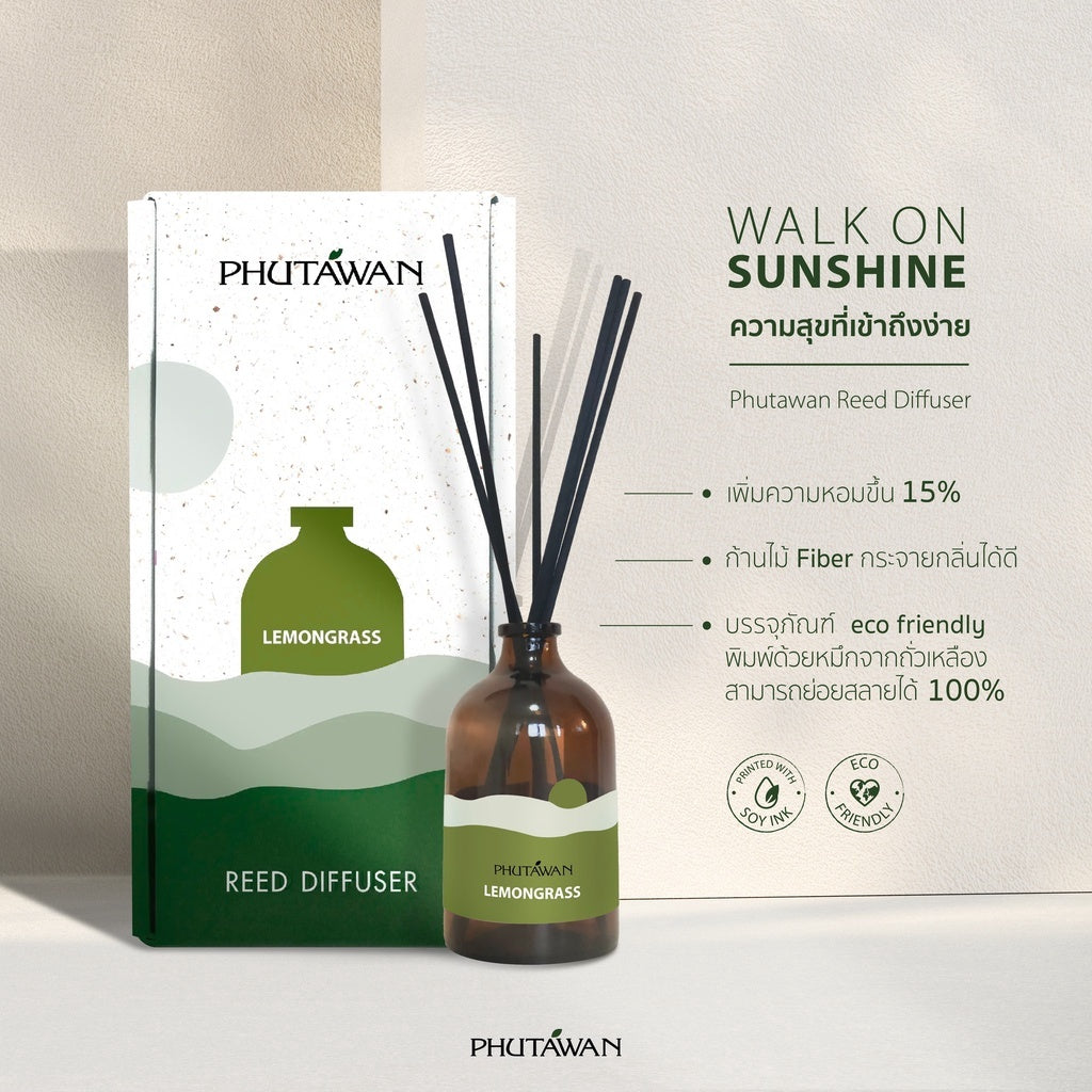 Phutawan Reed Diffuser (50ml or 100ml) ภูตะวัน ก้านไม้หอมปรับอากาศ ...