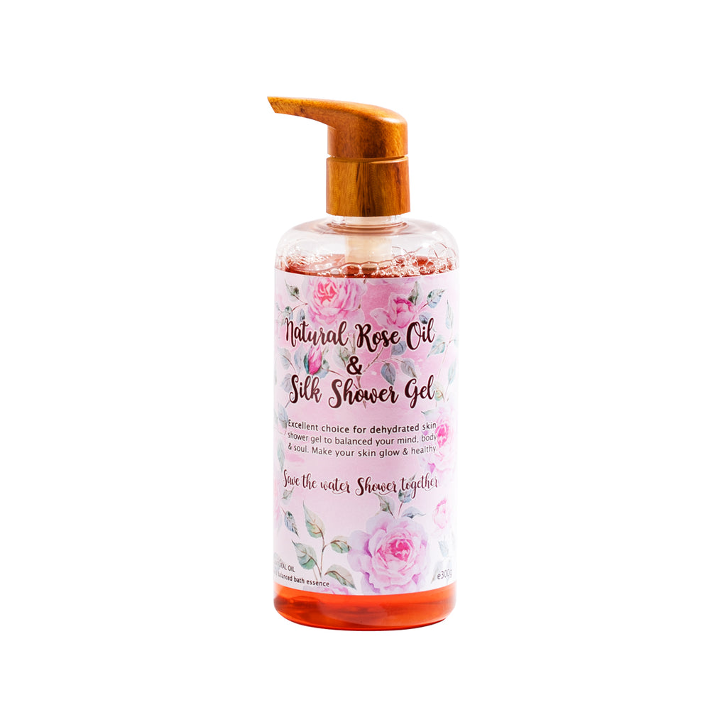 OGL Natural Rose Oil and Silk Shower Gel (300ml) | Organic Pavilion