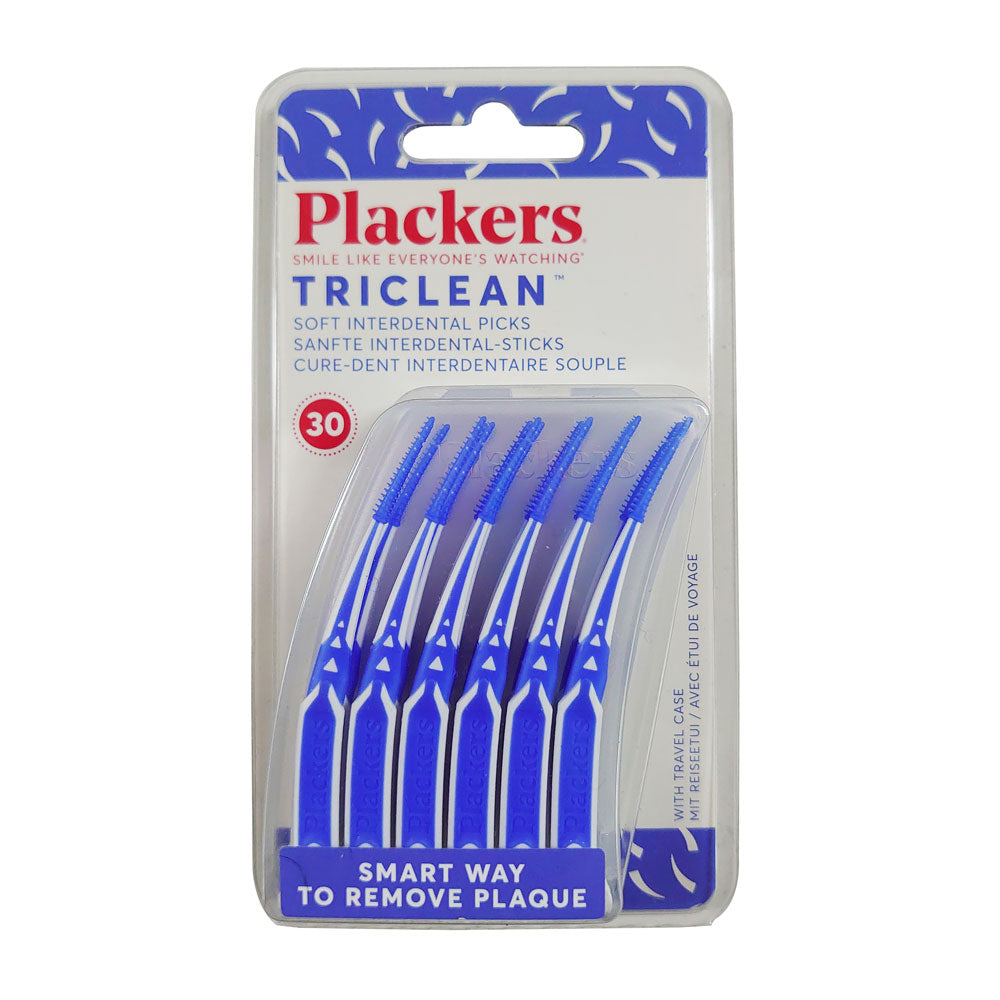 Plackers Triclean Plaque Remover ไม้ทำความสะอาดร่องฟัน แบบนุ่ม พร้อม ...
